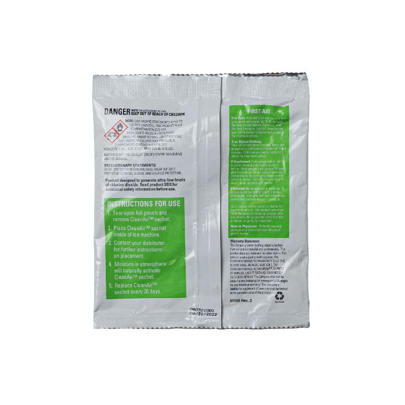 Ice Machine Disinfectant - PureFX CleanAir® ClO2 Packet | Jensen Chemical