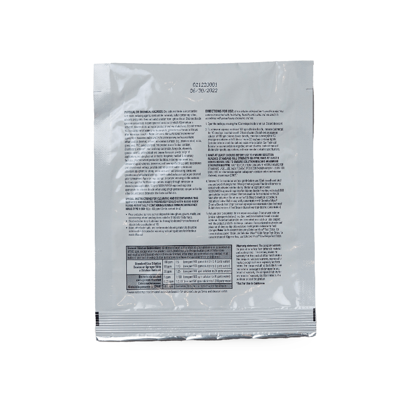 Ultra Pure Selectrocide® ClO2 Disinfectant Cleaner - 1 gram packet ...